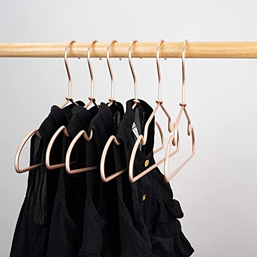 Koobay 12.6" Metal Wire Rose Gold Children Clothes Hangers,30PACK, Baby Coat Clothes Hangers Display Storage