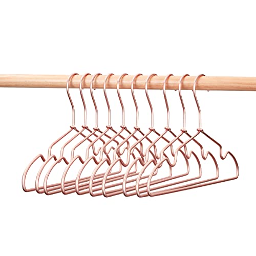 Koobay 12.6" Metal Wire Rose Gold Children Clothes Hangers,30PACK, Baby Coat Clothes Hangers Display Storage
