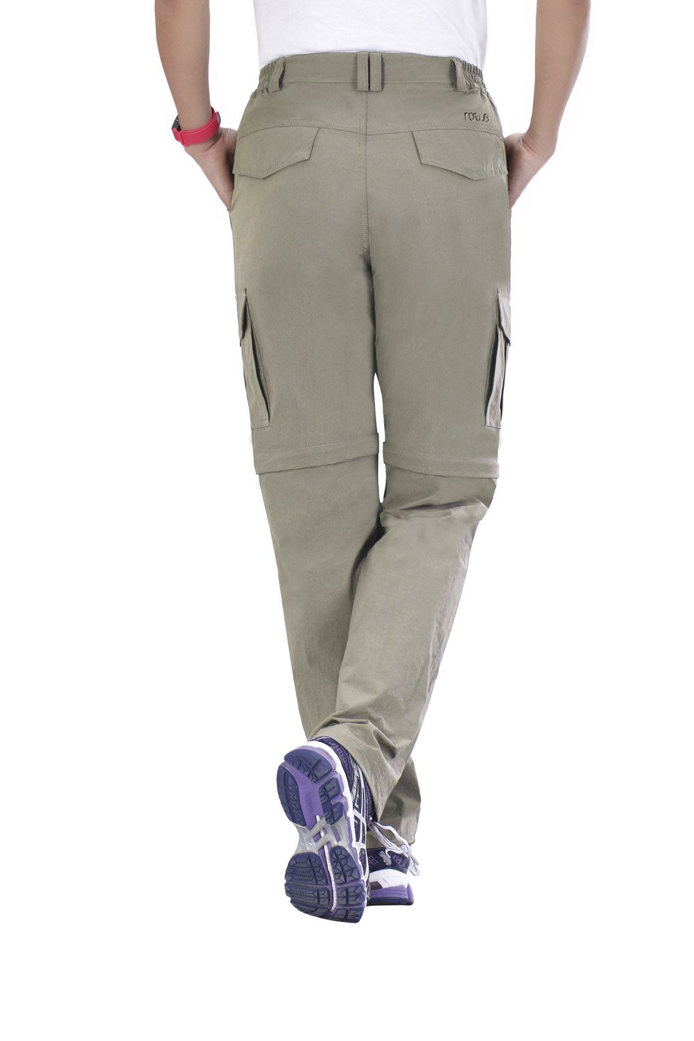 Nonwe Women's Lightweight Outdoor Convertible Quick-Drying Pants Khaki S/30.5 Inseam