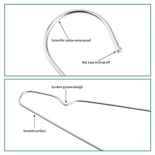 WYCQKL 40 Pack Coat Hanger and 30 Pack Hangers 16.5in