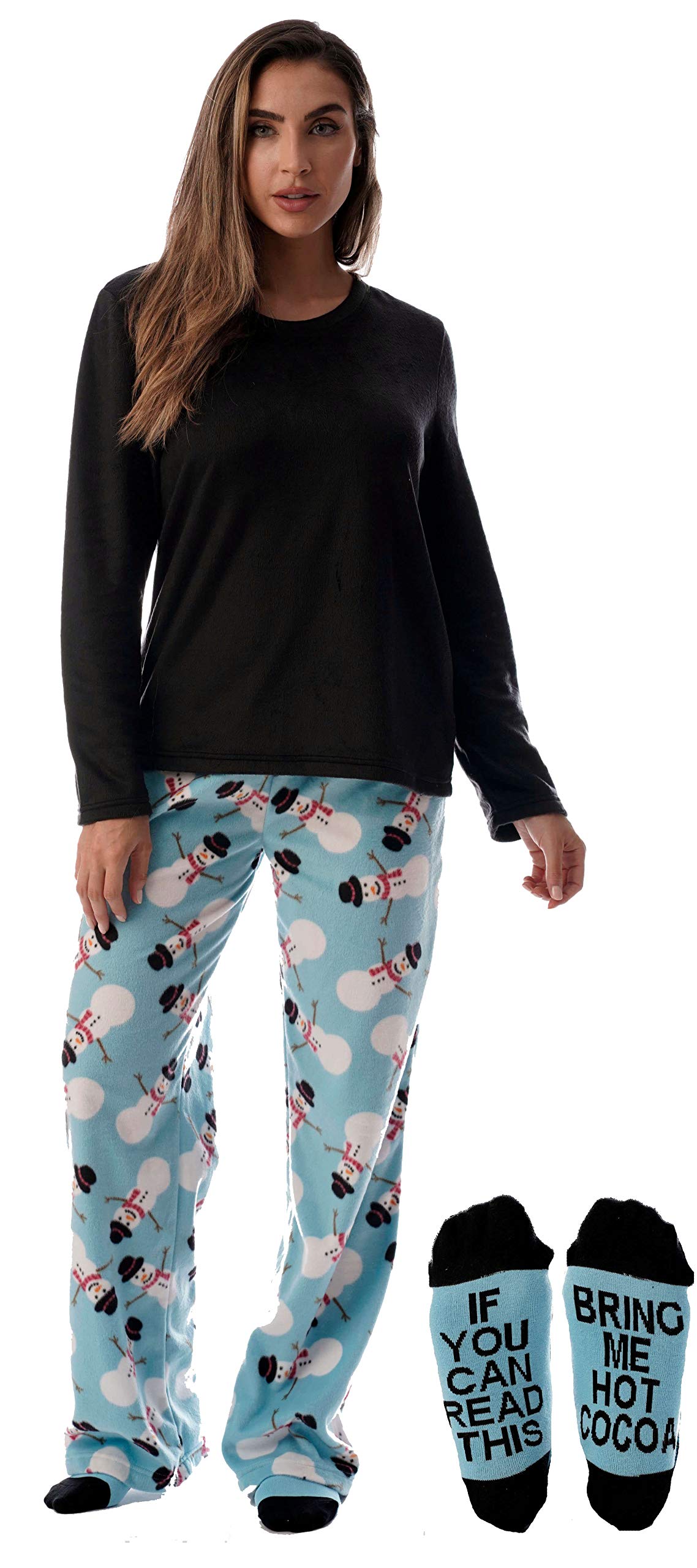Just Love Womens Microfleece Pajama Pants Set with Socks 6734-10331-S