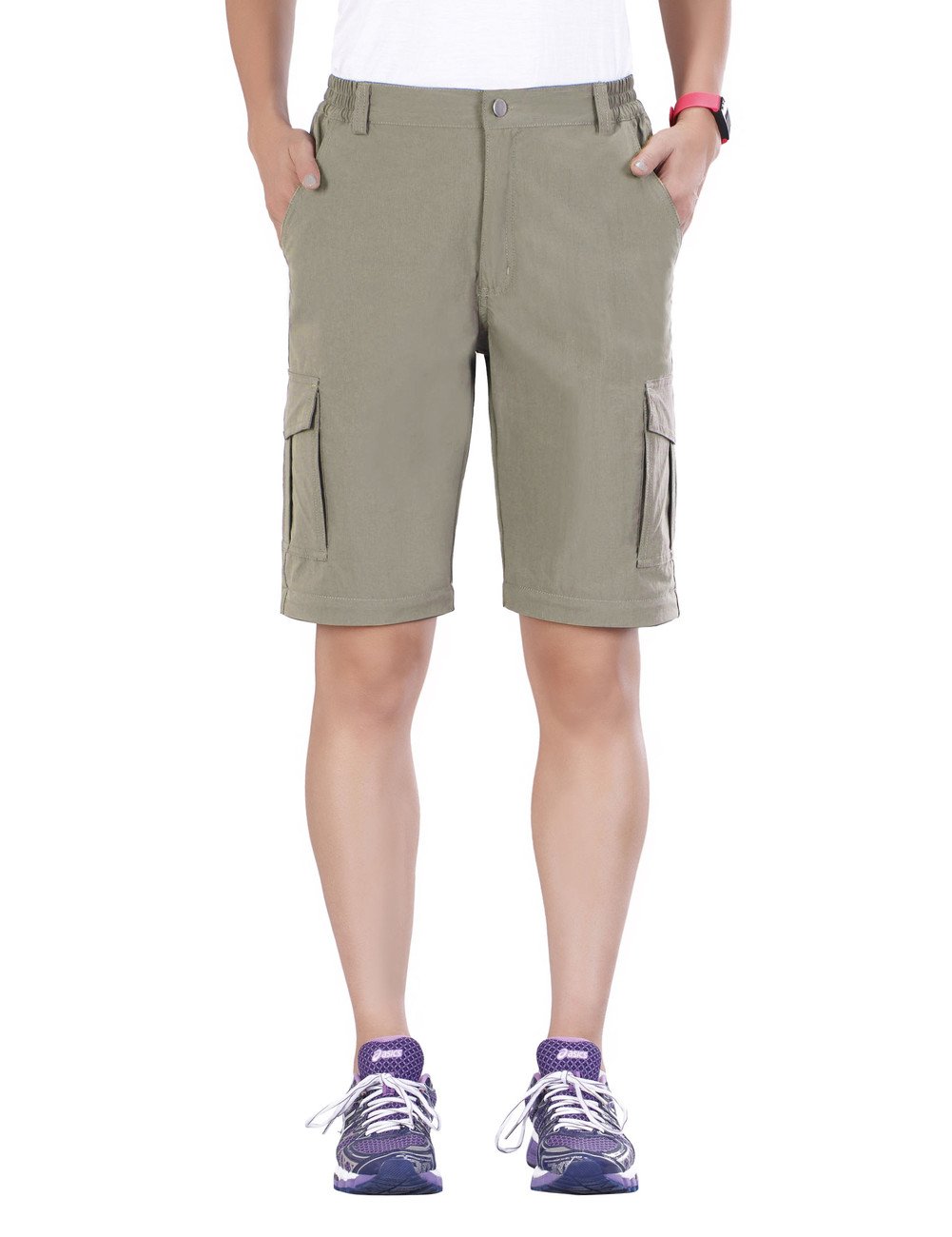Nonwe Women's Lightweight Outdoor Convertible Quick-Drying Pants Khaki S/30.5 Inseam