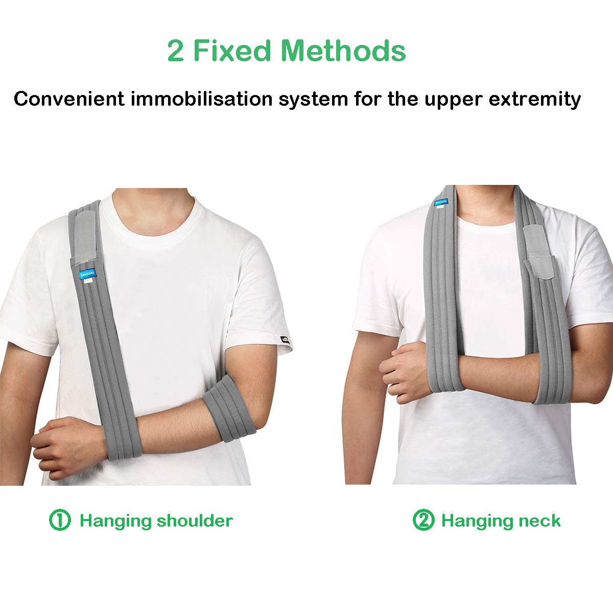 Unizooke Arm Sling - Medical Support Strap for Broken & Fractured Bones - Adjustable Shoulder, Rotator Cuff Full Soft Immobilizer - For Left, Right Arm, Men Women(Simple/Lightweight/Comfortable)