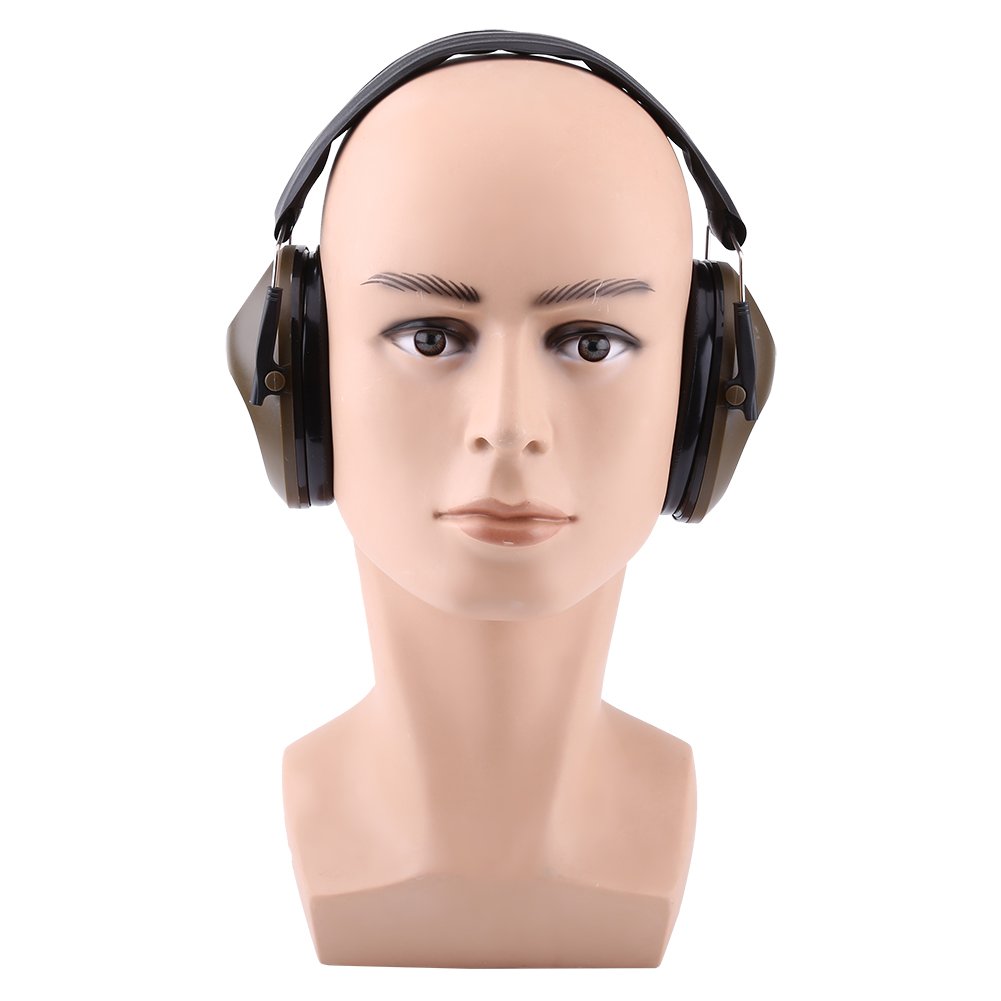 Noise Reduction Acoustic Earmuffs Hearing Ear Defenders for Shooting Shooters,Work,Gun Range Or Race Track Hearing (Green)