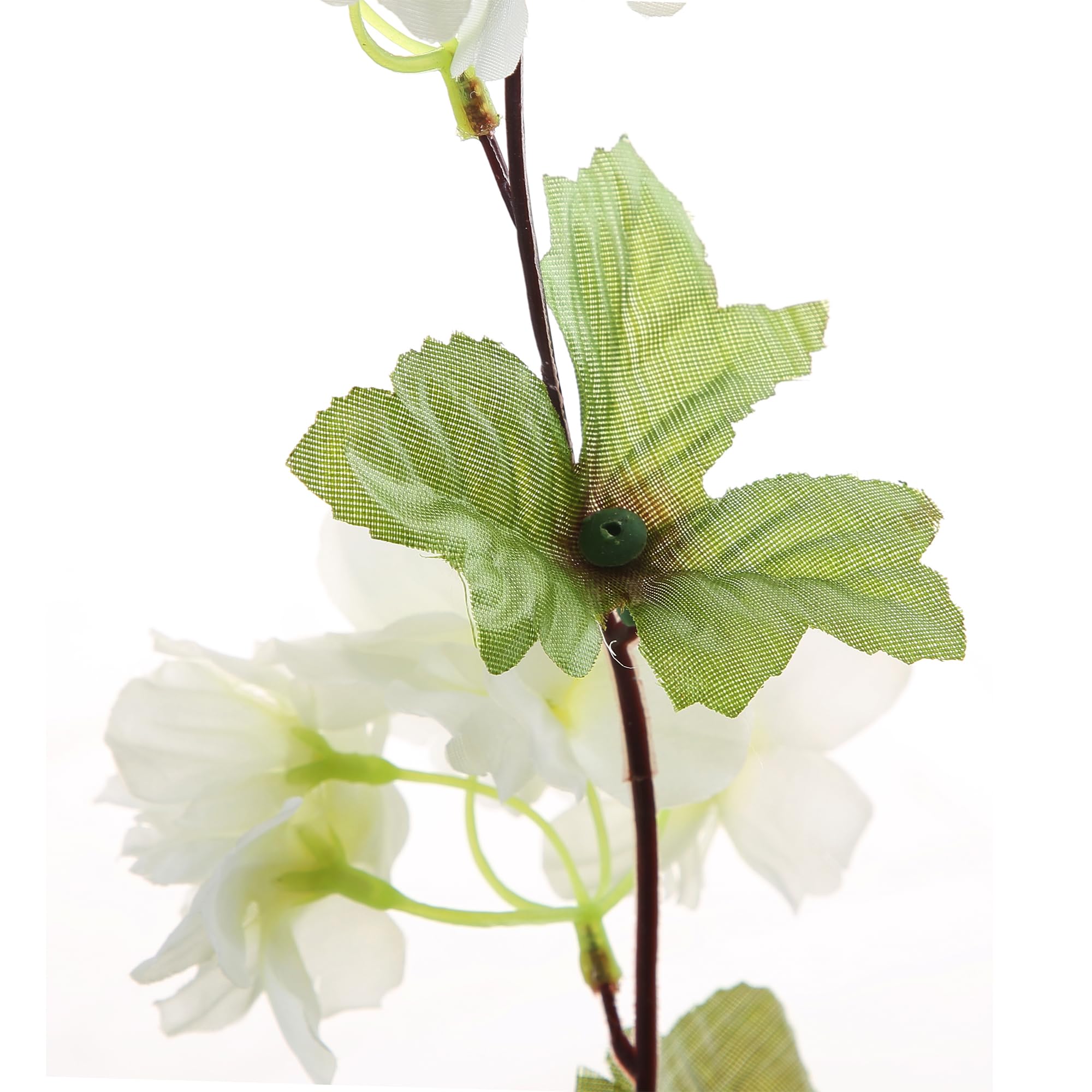 UUPP 2Pcs Artificial Cherry Blossom Flower Garland Silk Fake Hanging Flower Vines for Home Wedding Decoration 7.2FT, White