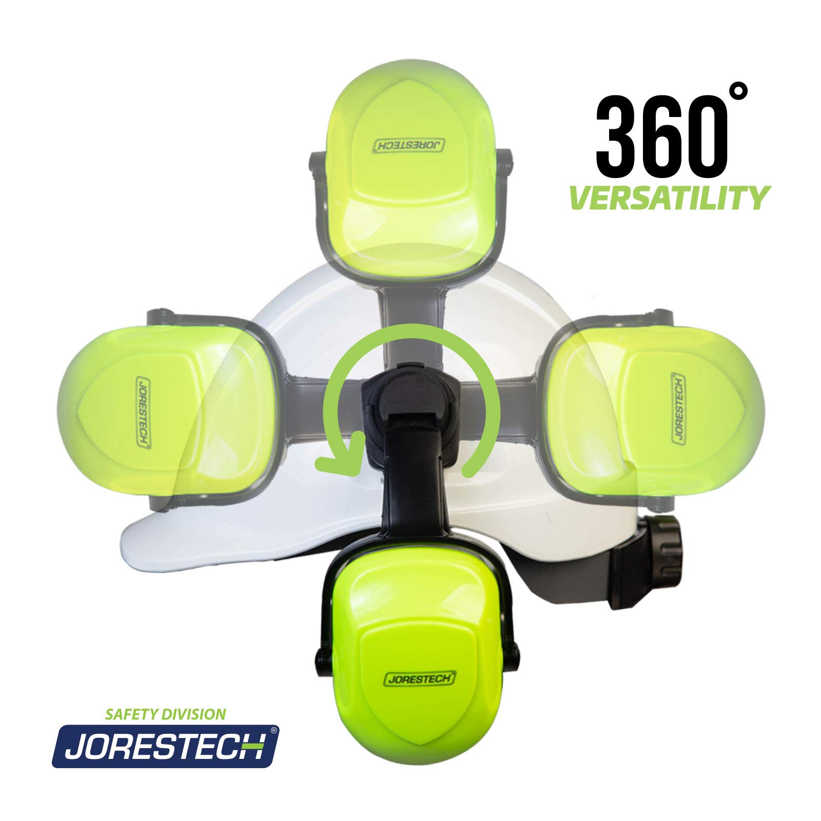 JORESTECH Safety Earmuffs for Hard Hat Noise Cancelling with Universal Mount For Slotted Helmets