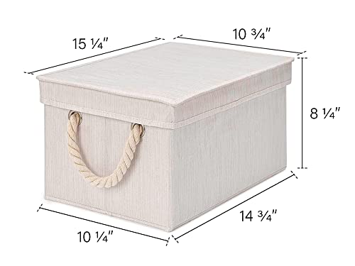 StorageWorks 4 Section Hanging Closet Organizer with Garment Rod, Storage Box with Lid