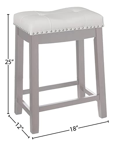 Angel Line Cambridge Bar Stools, 24" Set of 2, Espresso with Gray Cushion
