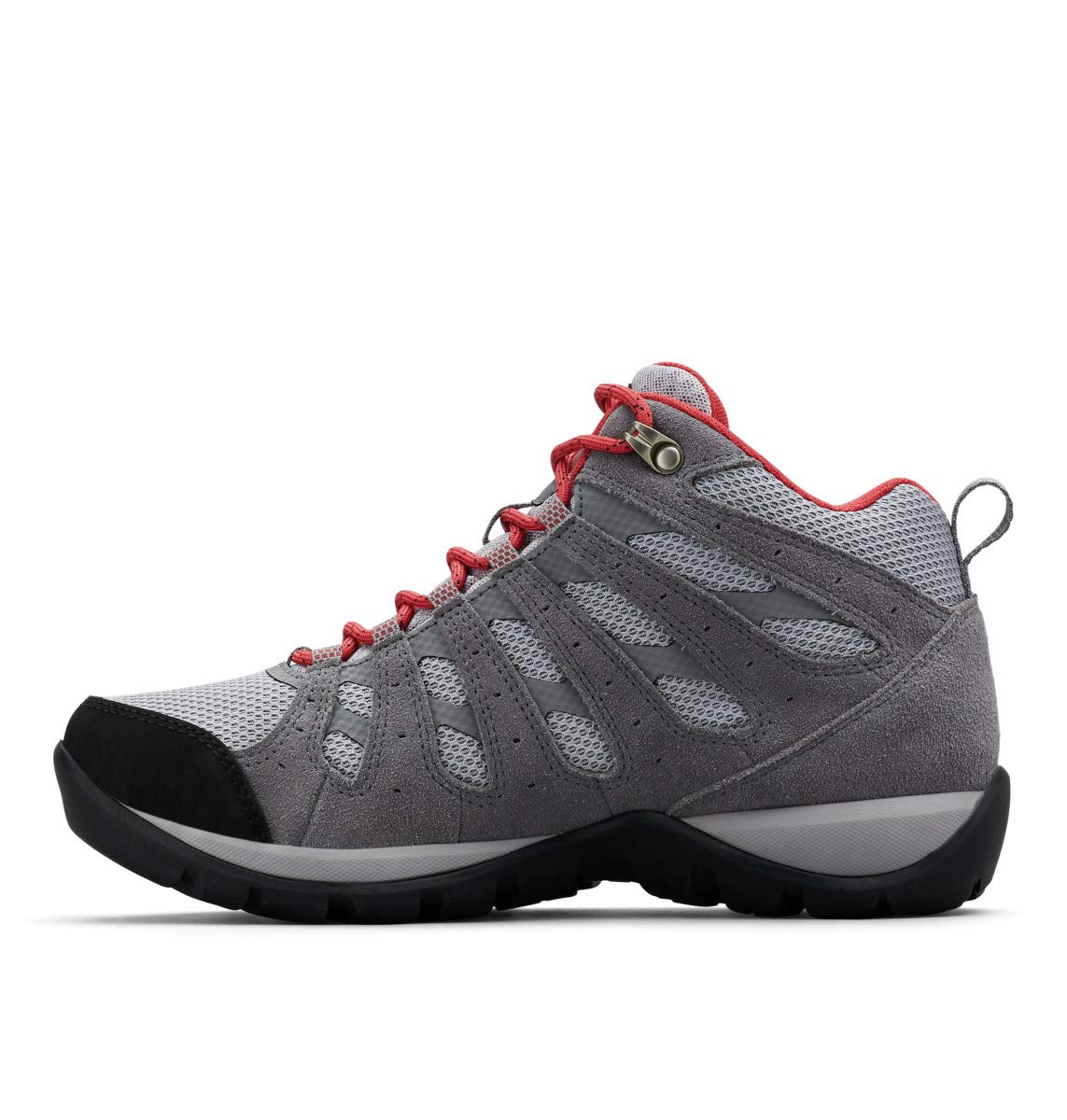 Columbia womens Redmond V2 Mid Waterproof Hiking Shoe, Steam/Daredevil, 8.5 US