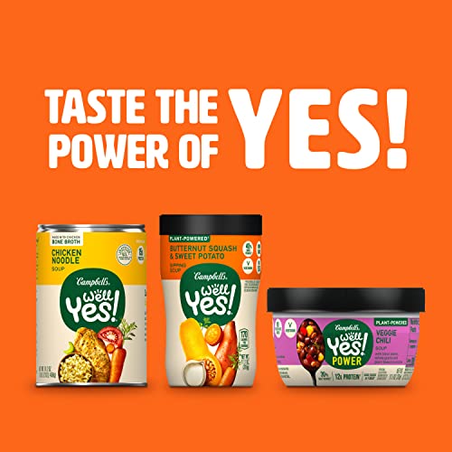 Campbell's Well Yes! Sipping Soup, Sweet Corn and Roasted Poblano Soup, Vegetarian Soup, 11.1 Oz Microwavable Cup (Case of 8)