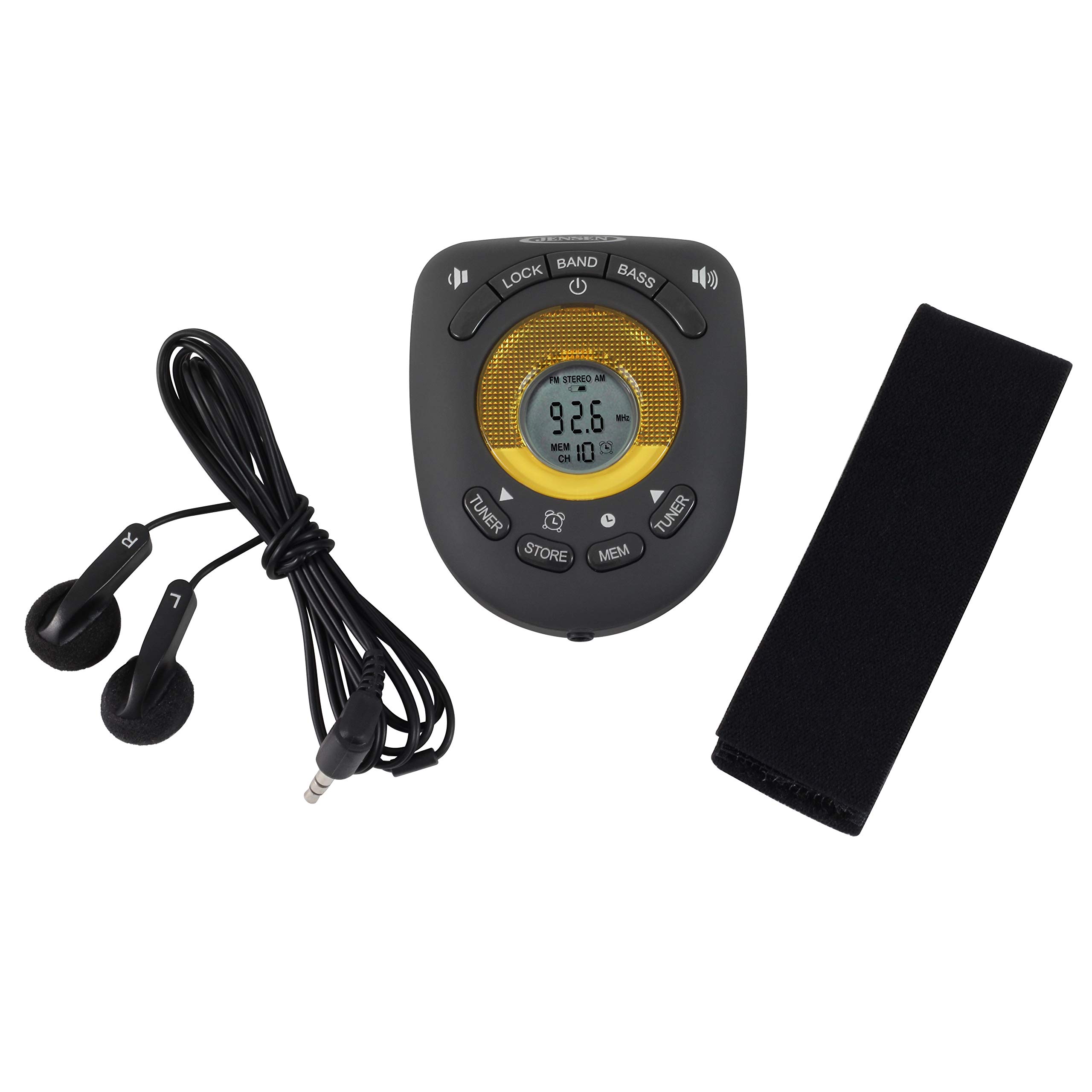 Jensen® Digital AM/FM Stereo Armband Radio with Clock