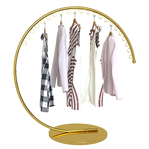 QQXX Commercial Metal Clothing Rack,Industrial Freestanding Clothing Racks Retail,Round Clothes Rack with Hooks,Modern Garment Rack Coat Rack for Hanging Clothes Clothing Displays