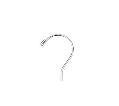 NAHANCO 6214RCCHHU 14” Wooden Pant Skirt Hanger with Chrome Hook and Clips, Natural (Pack of 25)
