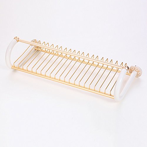 OMOONS European-Style Aluminum-Magnesium Alloy Towel Rack Wall Mounted Bathroom Fittings Towel Shelf/Gold