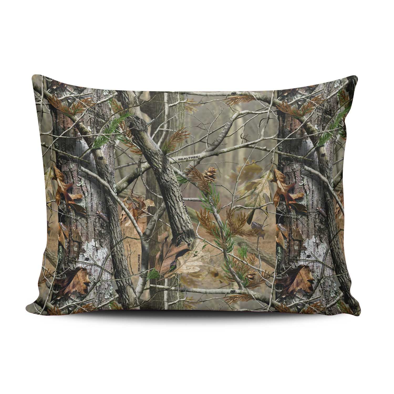 SALLEING Modern Beauty Real Tree Lesves Camouflage Camo One Side Decorative Pillowcase Queen Zippered Throw Pillow Case Cushion Cover 20x30 inches