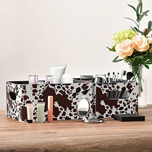 xigua Cow Print Storage Bins Set of 2,Collapsible Storage Cube Home Decor Storage Baskets Organizer for Toys Books Shelves Closet Laundry Nursery