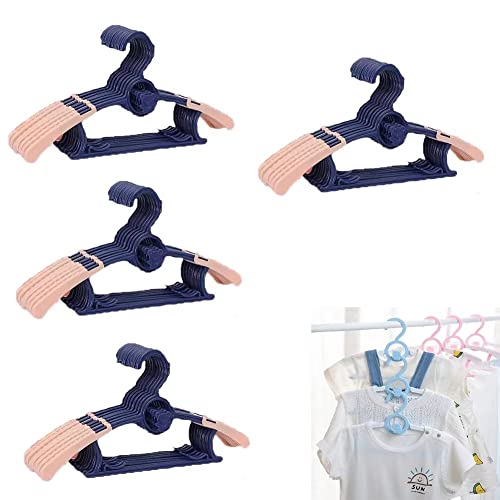 Baby Hangers for Nursery Closet,20pcs Retractable Adjustable and Non-Slip for Toddler Kids Child Closet Hangers