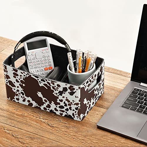 xigua Cow Print Storage Bins Set of 2,Collapsible Storage Cube Home Decor Storage Baskets Organizer for Toys Books Shelves Closet Laundry Nursery