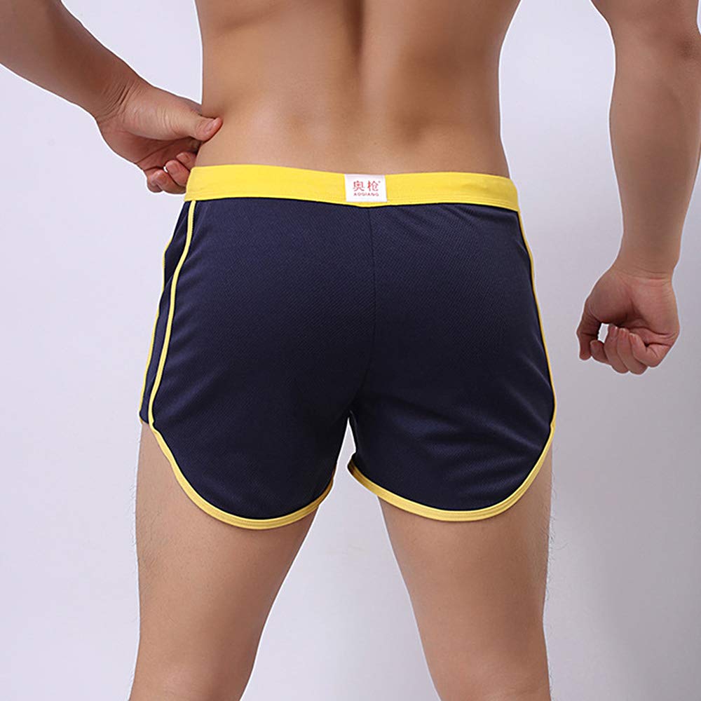 Rexcyril Men's Running Workout Bodybuilding Gym Shorts Athletic Sports Casual Short Pants Small Navy