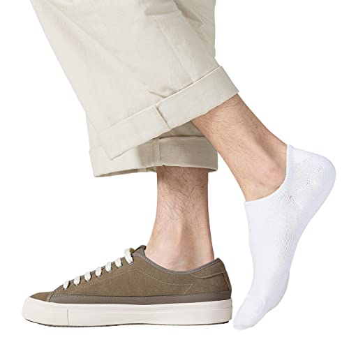 JORMATT 6 Pairs Men No Show Low Cut Socks Non-Slip Women Athletic Sneaker Socks Comfort Cotton Casual Invisible Socks, men shoe size 10-13