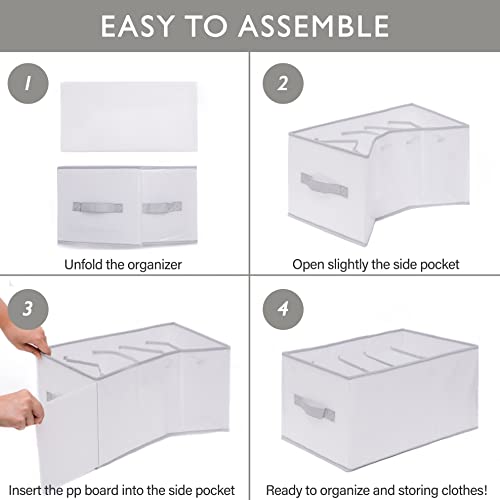 Wardrobe Clothes Organizer β Extra Large Clothes Drawer Organizer with Double Handles, Waterproof Mesh Wardrobe Clothes Organizer for Drawers, Durable Clothing Organizers and Storage β 2pcs Pack