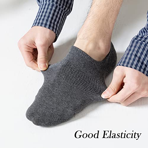 JORMATT 6 Pairs Men No Show Low Cut Socks Non-Slip Women Athletic Sneaker Socks Comfort Cotton Casual Invisible Socks, men shoe size 10-13