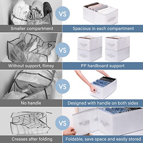 Wardrobe Clothes Organizer β Extra Large Clothes Drawer Organizer with Double Handles, Waterproof Mesh Wardrobe Clothes Organizer for Drawers, Durable Clothing Organizers and Storage β 2pcs Pack
