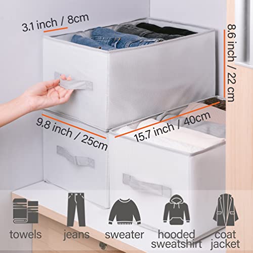 Wardrobe Clothes Organizer β Extra Large Clothes Drawer Organizer with Double Handles, Waterproof Mesh Wardrobe Clothes Organizer for Drawers, Durable Clothing Organizers and Storage β 2pcs Pack