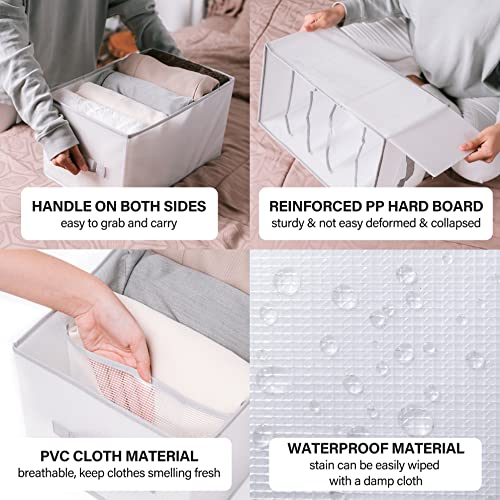 Wardrobe Clothes Organizer β Extra Large Clothes Drawer Organizer with Double Handles, Waterproof Mesh Wardrobe Clothes Organizer for Drawers, Durable Clothing Organizers and Storage β 2pcs Pack