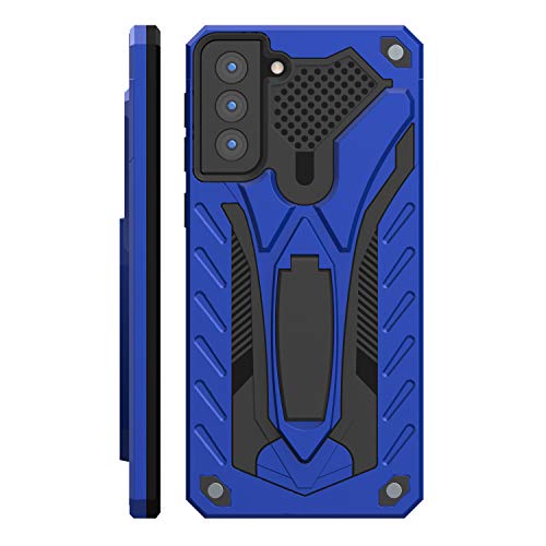 Kitoo Designed for Samsung Galaxy S21 Case with Kickstand 5G, Military Grade 12ft. Drop Tested - Blue