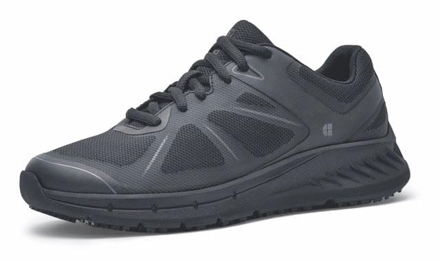 Shoes for Crews Vitality II, Women's Slip Resistant Food Service Work Sneakers, Black, 10 Wide US