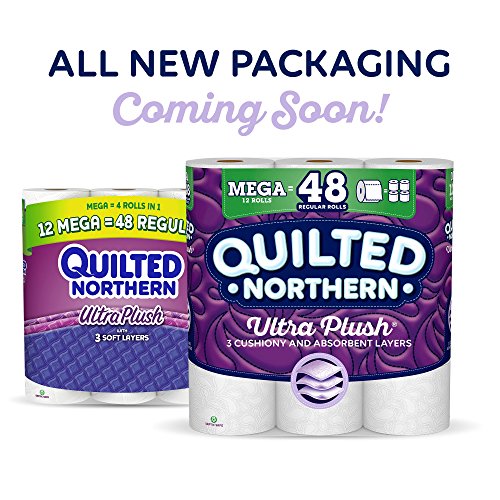 Quilted Northern Ultra Plush Toilet Paper, 48 Double Rolls, 48 = 96 Regular Rolls, 3 Ply Bath Tissue, 4 Pack of 12 Rolls