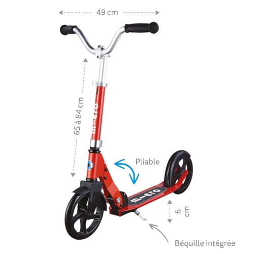 Micro Kickboard - Micro Cruiser - Two Wheeled, Fold-to-Carry Swiss-Designed Micro Scooter for Kids with Smooth Glide Large Wheels for Ages 6+ (Blue)