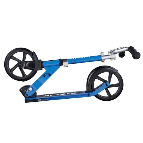 Micro Kickboard - Micro Cruiser - Two Wheeled, Fold-to-Carry Swiss-Designed Micro Scooter for Kids with Smooth Glide Large Wheels for Ages 6+ (Blue)