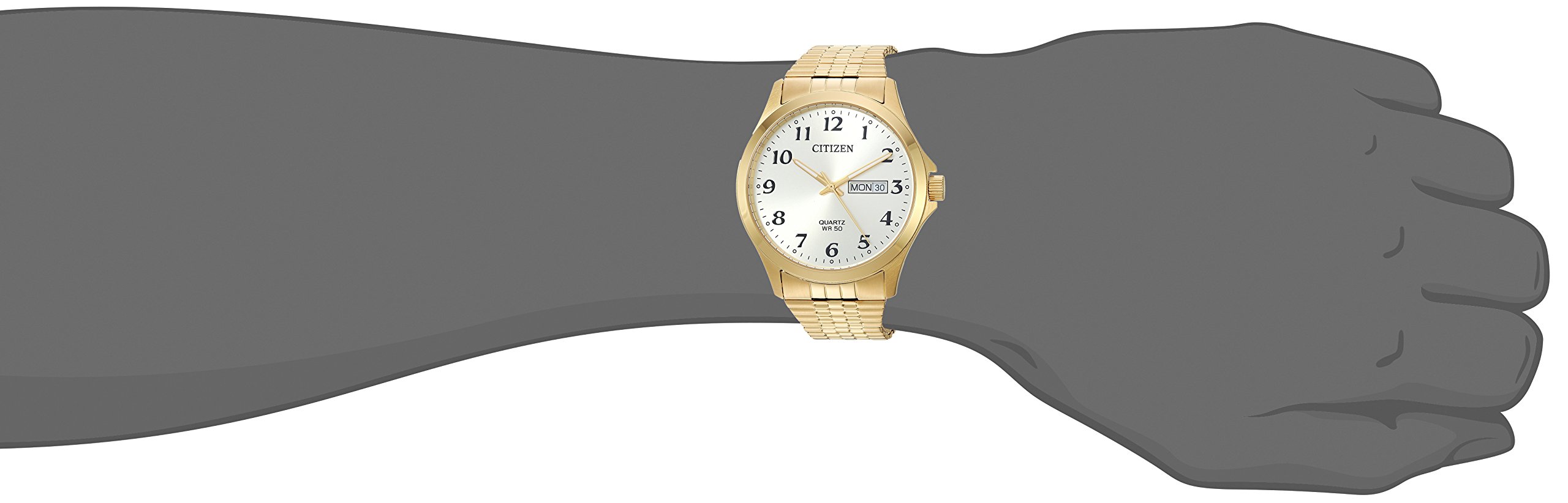 Citizen Quartz Mens Watch, Stainless Steel, Classic, Gold-Tone (Model: BF5002-99P)