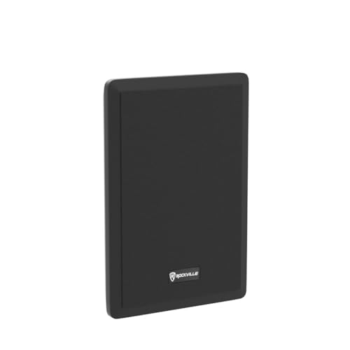 Rockville 2 RockSlim Black Home Theater 5.25" 240w Easy Wall Mount Slim Speakers