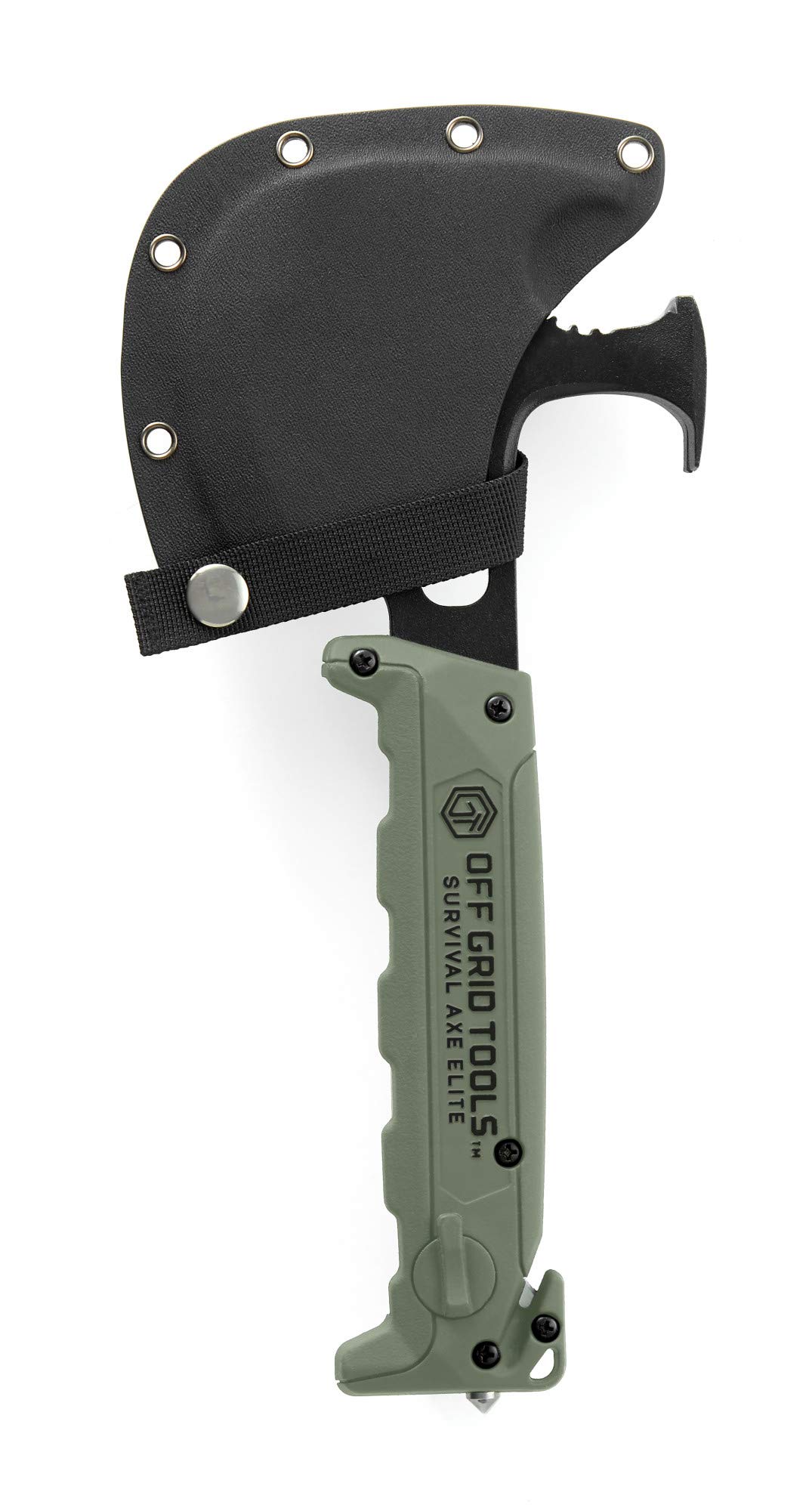 Off Grid Tools Survival Axe Black Kydex Sheath – Durable Construction, Included Belt Clip, Survival Protective Utility Tool Case Cover for Sharp Blades & Edges