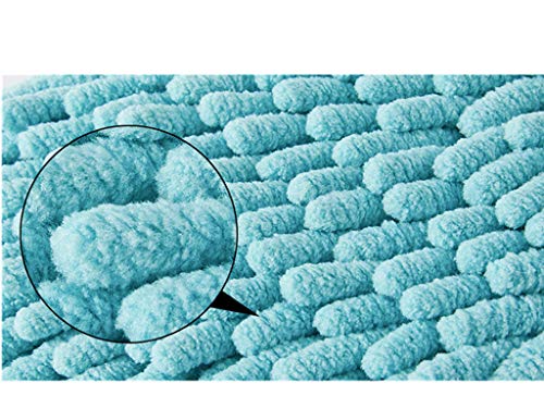 Ivymei 2 Pack Chenille Hand Towels,Kitchen Hand Towels with Loop,Hanging Hand Towels for Bathroom,Soft Absorbent Hand Bath Towels(Grey+Blue)