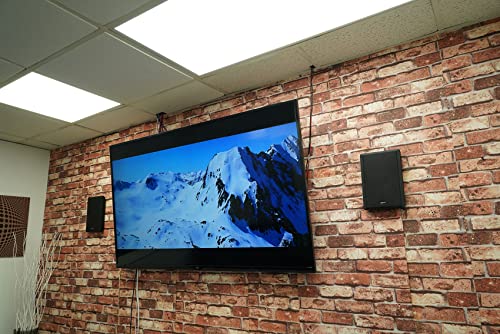 Rockville 2 RockSlim Black Home Theater 5.25" 240w Easy Wall Mount Slim Speakers