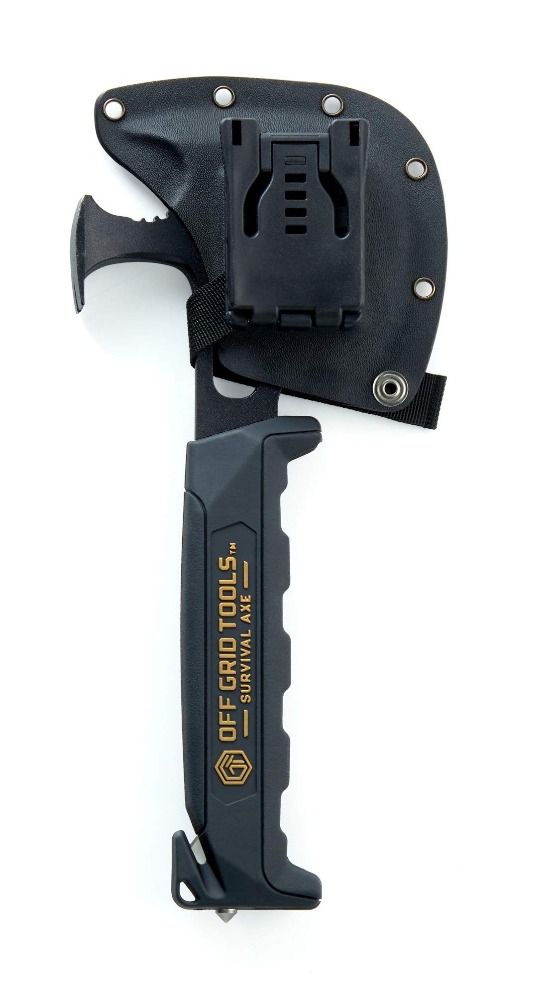 Off Grid Tools Survival Axe Black Kydex Sheath – Durable Construction, Included Belt Clip, Survival Protective Utility Tool Case Cover for Sharp Blades & Edges