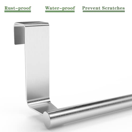 Towel Rack for Cabinet, Strong Steel Kitchen Over Cabinet Towel Bar Holder, 9" Wide - 2 Pack