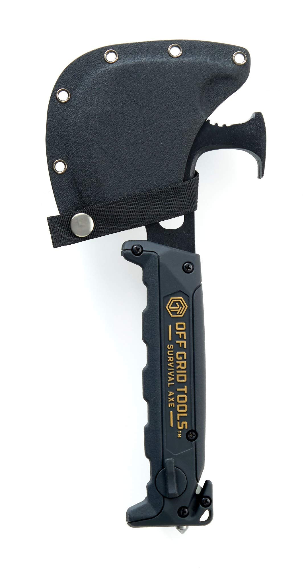 Off Grid Tools Survival Axe Black Kydex Sheath – Durable Construction, Included Belt Clip, Survival Protective Utility Tool Case Cover for Sharp Blades & Edges