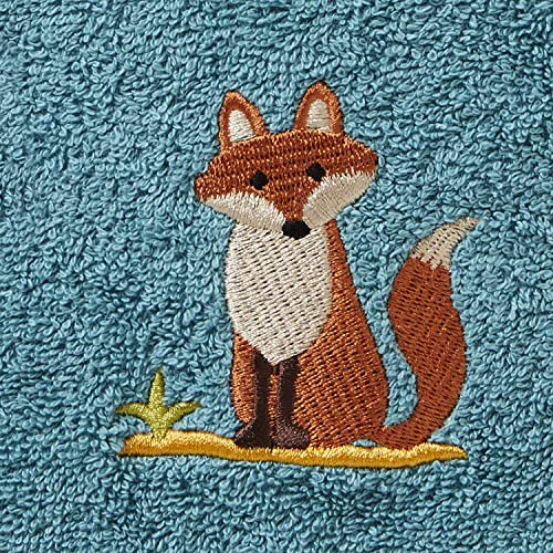 SKL Home by Saturday Night Ltd. Forest Animals Hand Towel, Teal