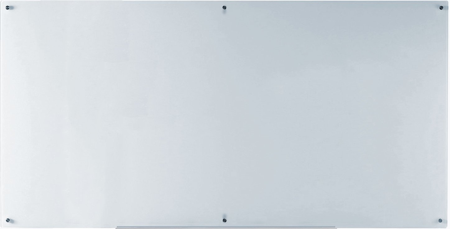 Audio-Visual Direct Magnetic White Glass Dry-Erase Board Set - 8' x 4' - Includes Magnets, Hardware & Marker Tray