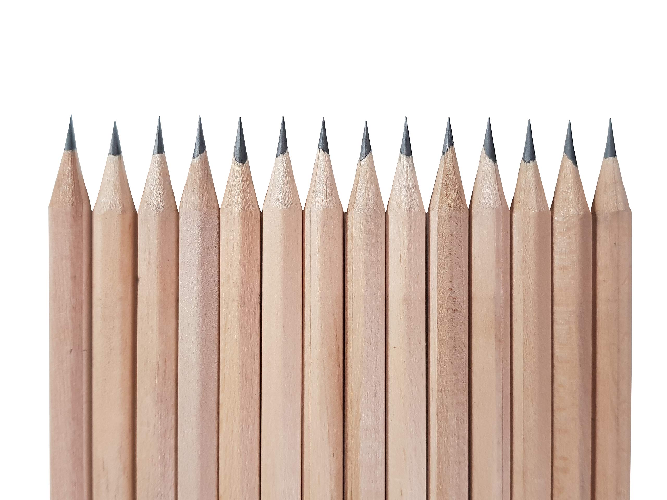Pre-sharpened Raw Natural Wood Pencils 72 PCs in Box : TiT