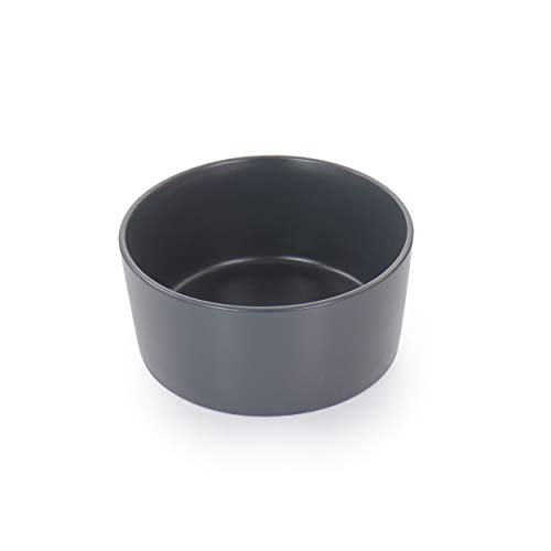 Elama Luxmatte Contemporary Dinnerware Set, 20 Piece, Dark Grey