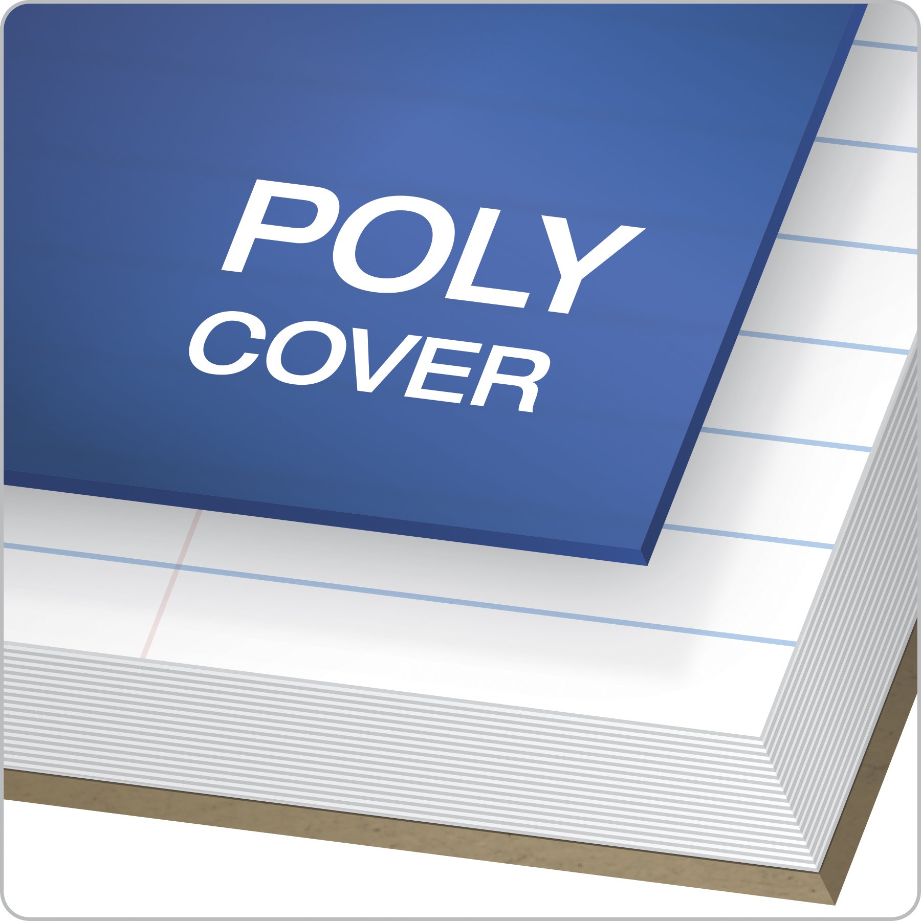 Oxford Spiral Notebooks, 1-Subject, Wide Ruled Paper, Durable Plastic Cover, 100 Sheets, Divider Pocket, 3 per Pack (10389)