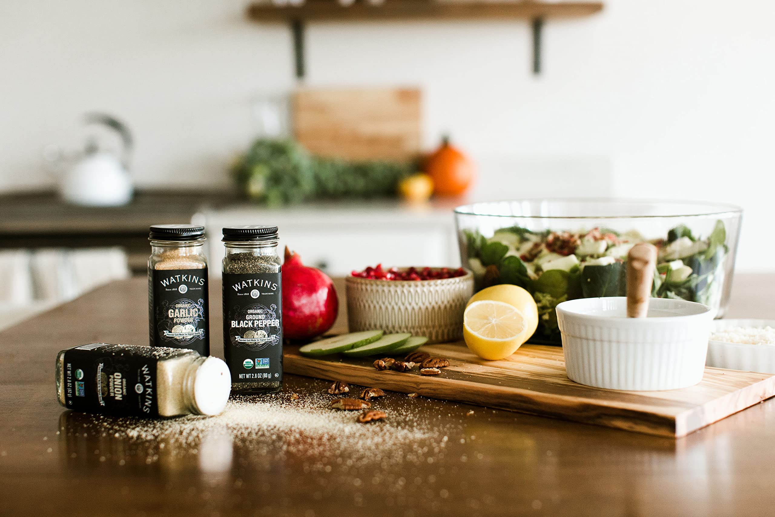 Watkins Gourmet Organic Spice Jar, Onion Powder, 2.8 Ounce Jar, 3 Count
