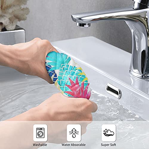 XWQWER Hawaiian Tropical Pineapple Hand Towels Ultra Soft Highly Absorbent Bathroom Towel, Multipurpose Kitchen Dish Guest Towel for Gym, Hotel, Spa and Home Decor(27.5 x 12 in)