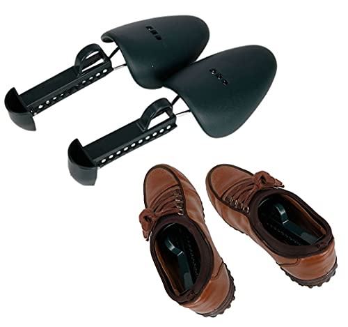 VASANA 2 Pairs Adjustable Shoe Tree Practical Shoe Stretcher Plastic Shoe Shaper Boot Holder Portable Shoe Support Keeper for Men